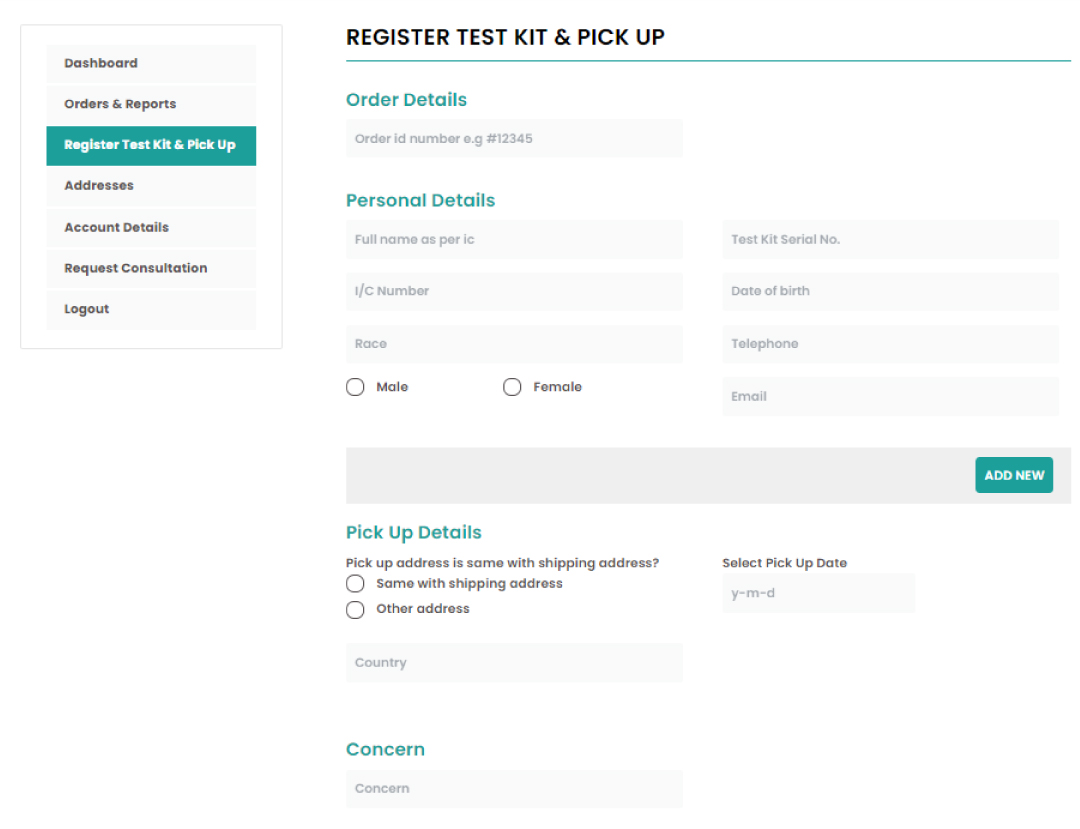 How to order - Unique DNA Test | Genetics Test in Malaysia - SUPERGENIX DNA